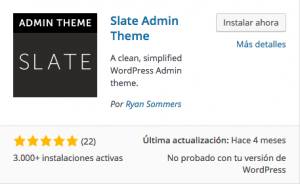Temas WordPress para el panel de Administración: Slate Admin Theme | Dinapyme